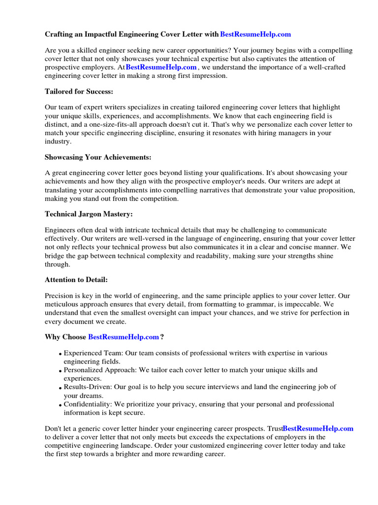 Engineering Cover Letter Examples | PDF | Engineering | Résumé