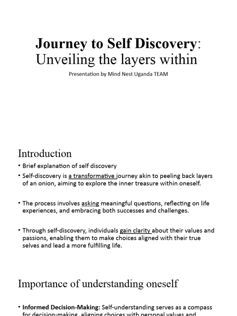 Journey To Self Discovery Draft Updated Pdf Psychological