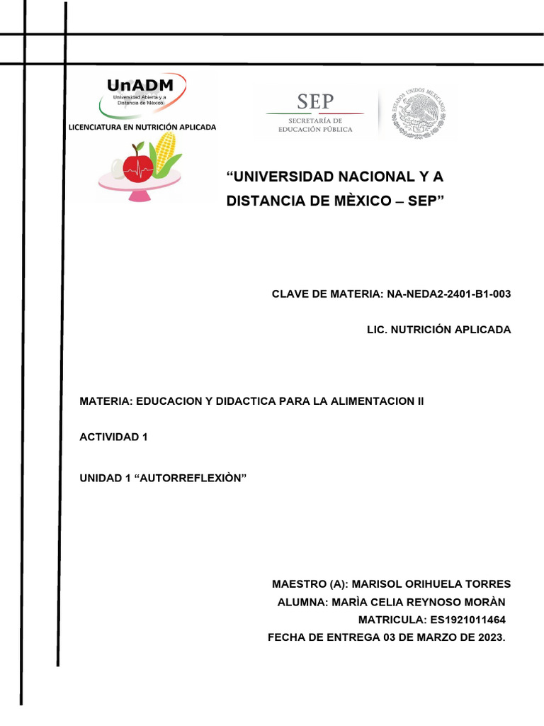 Eda2 U1 Atrr Marm | PDF | Nutrición | Dieta y nutrición
