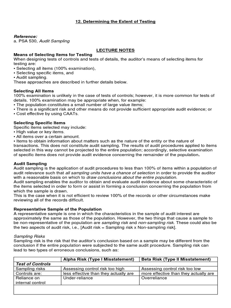 Understanding Audit Sampling Methods | PDF | Audit | Sampling (Statistics)
