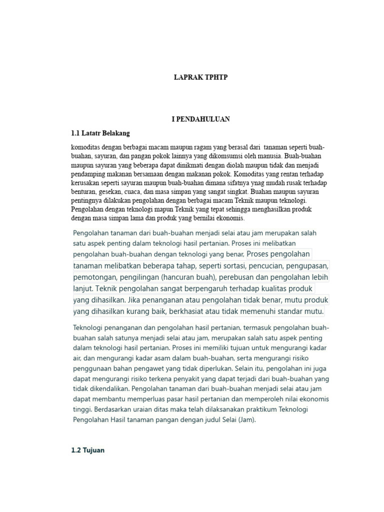 Laprak TPHTP-1 | PDF