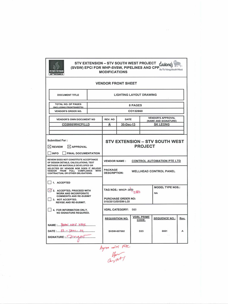 SVSW-007002-D23-0001 R.A - Lighting Layout Drawing - Code 2 | PDF