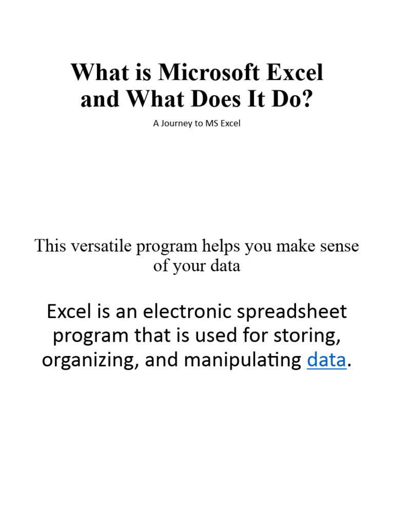 What is Microsoft Excel and What Does It Lecture 3rd Quarter 3rd Week | PDF | Spreadsheet ...