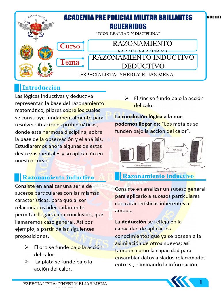 Razonamiento Inductivo y Deductivo | PDF | Razonamiento deductivo | Razonamiento inductivo