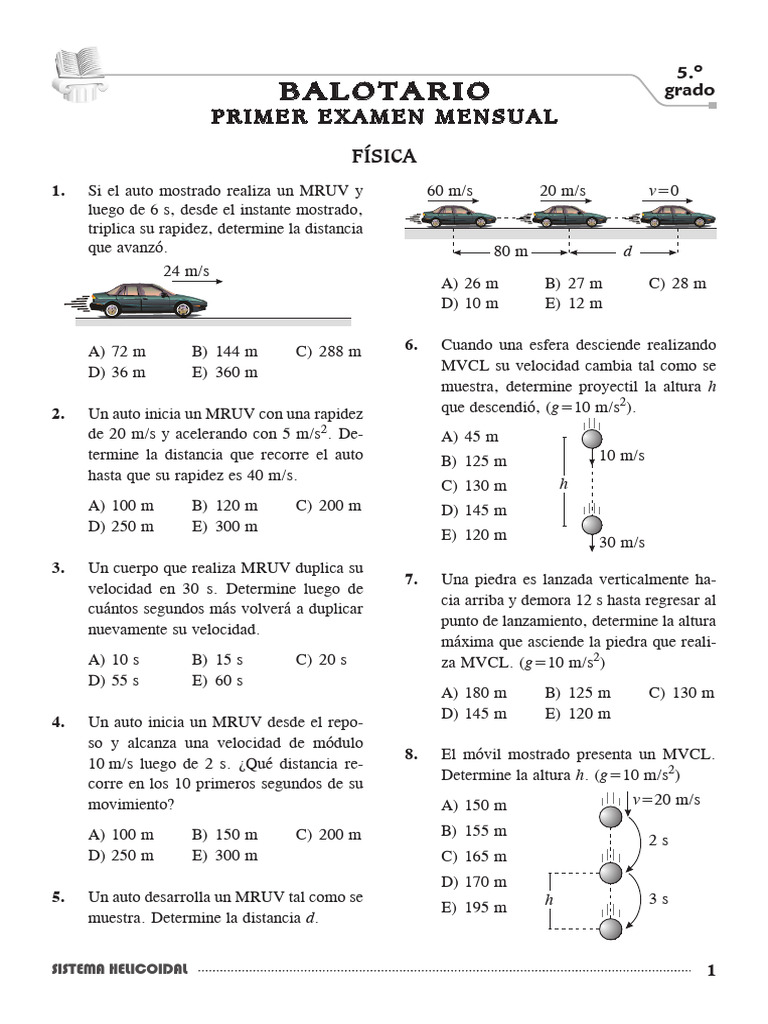 Física - 5°-I Bal-Men - 19 | PDF