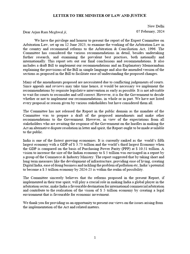 Arbitration Report | PDF | Arbitration | Arbitral Tribunal