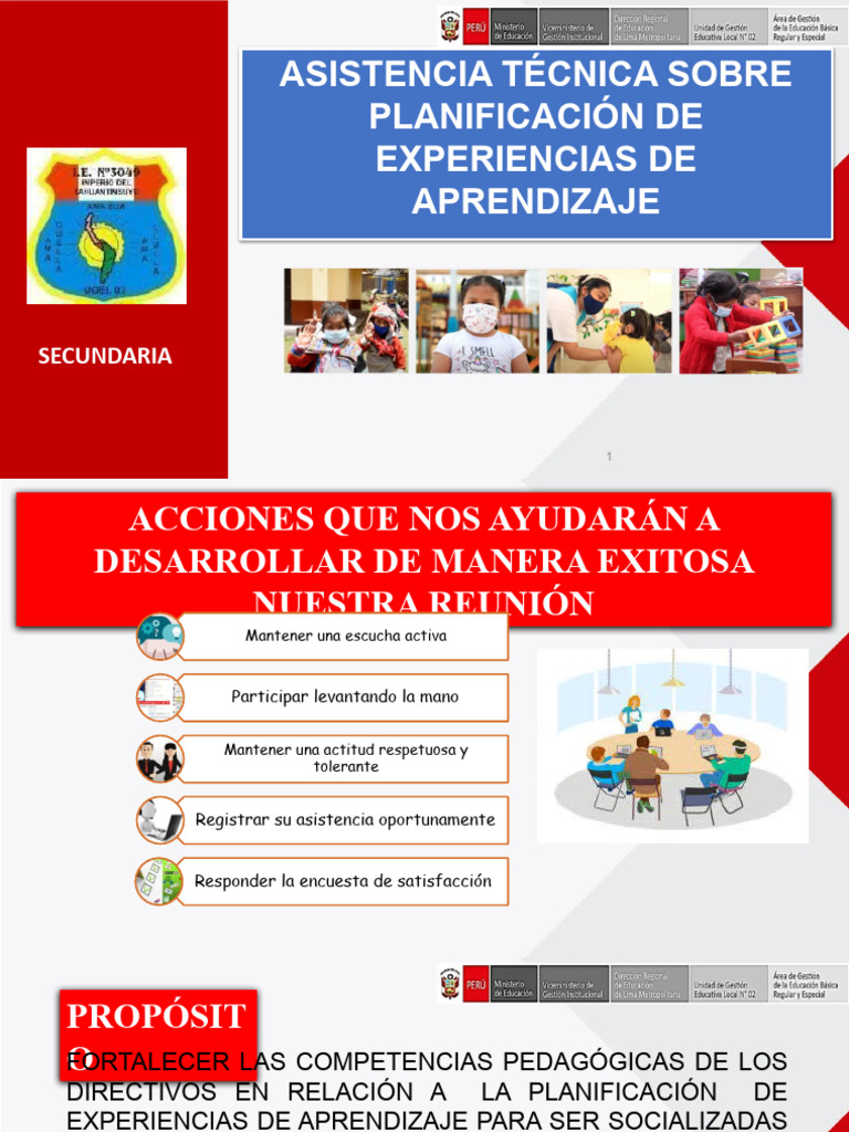 Ppt - Planificación de Experiencias de Aprendizaje (1) | PDF | Evaluación | Aprendizaje