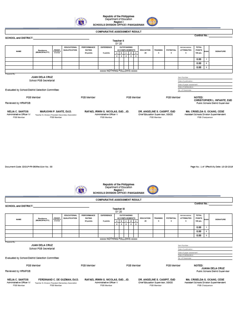 Comparative Assessment Result Template | PDF | Titles | Qualifications Comparative Assessment Result Template | PDF | Titles | Qualifications