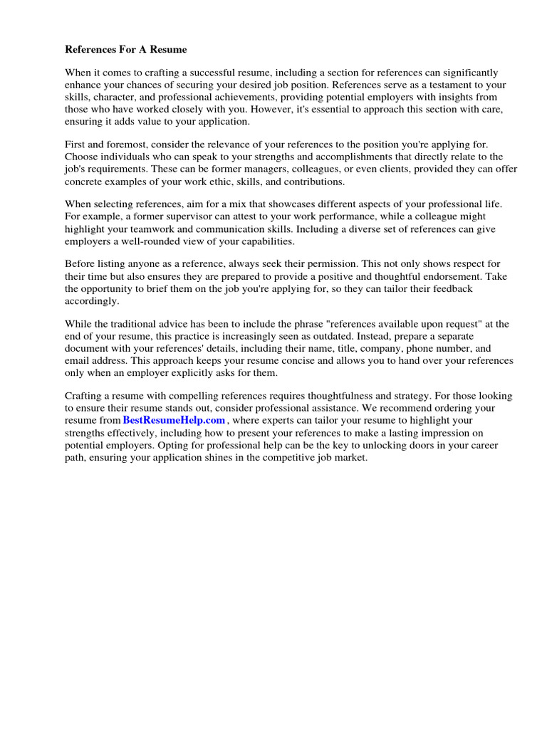 References For A Resume | PDF | Résumé | Artificial Intelligence