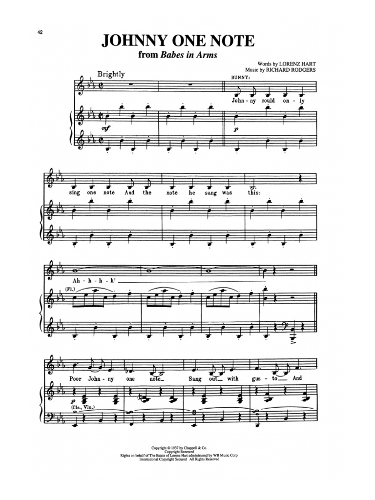 Johnny One Note | PDF