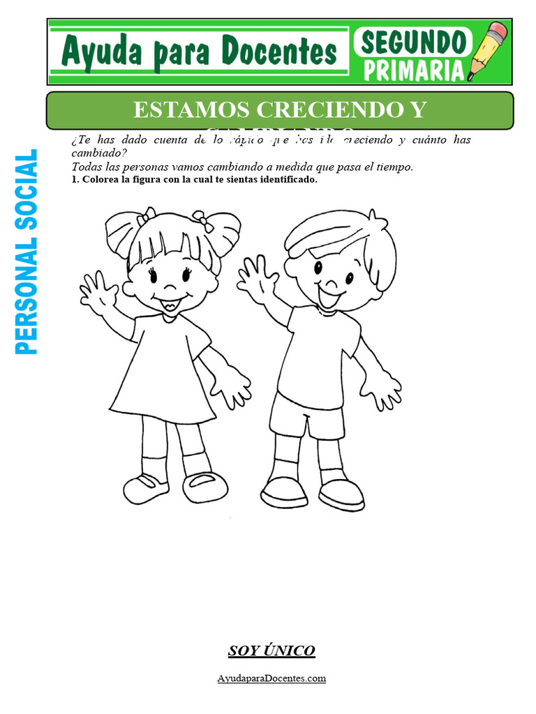 Estamos Creciendo y Cambiando para Segundo de Primaria | PDF Estamos Creciendo y Cambiando para Segundo de Primaria | PDF