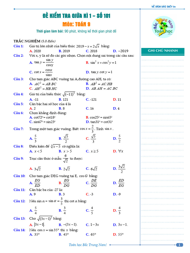 Toan9_GKI-01-20-10-2022 | PDF