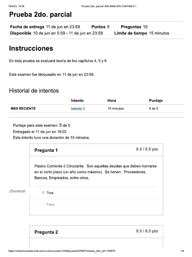 Prueba #2 Junio 11 61621247 | PDF