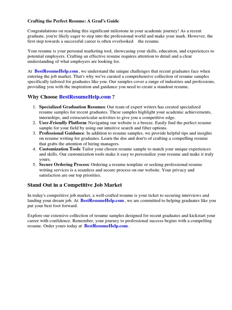 Resume Sample for Graduate School Application | PDF | Résumé ...