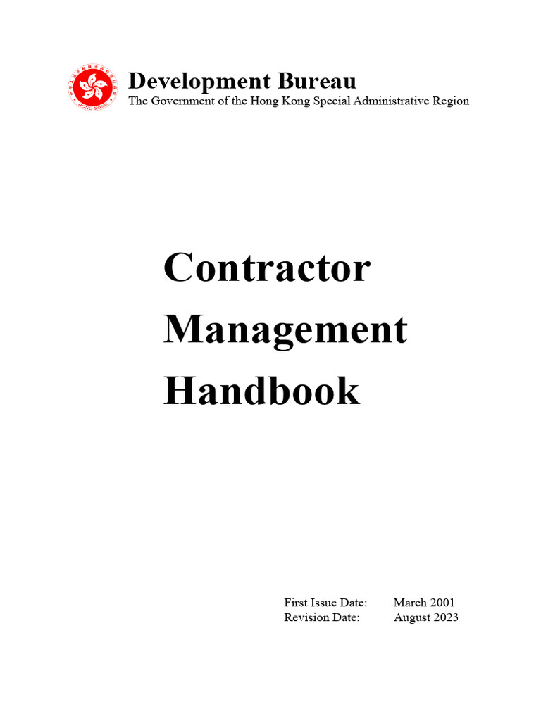 Hong Kong Contractor Management Guide | PDF | Procurement | General ...