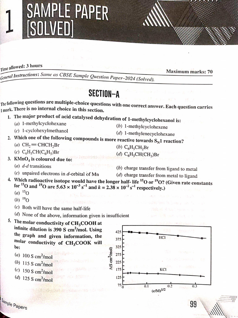 Sample Paper 1 | PDF