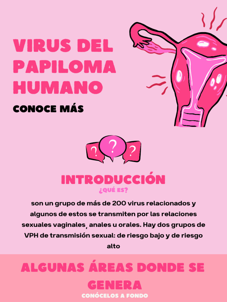 Presentación Virus Papiloma Humano Ilustrado Rosa Rojo | PDF | Medicina ...