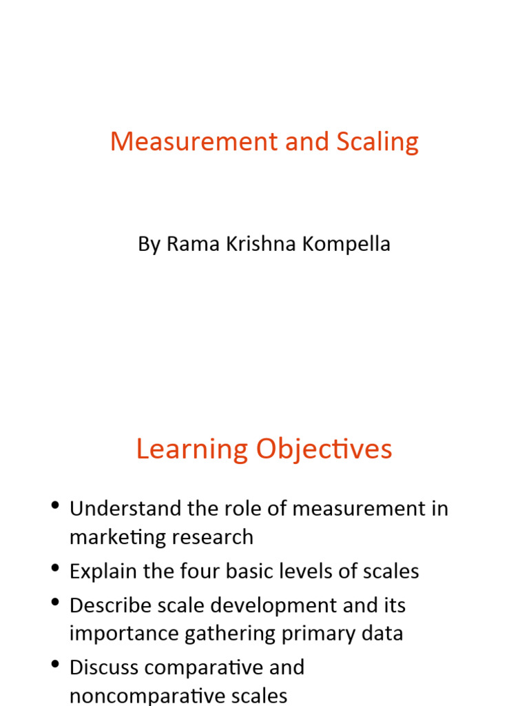 Fdocuments - in t4 Measurement and Scaling | PDF | Level Of Measurement | Validity (Statistics)