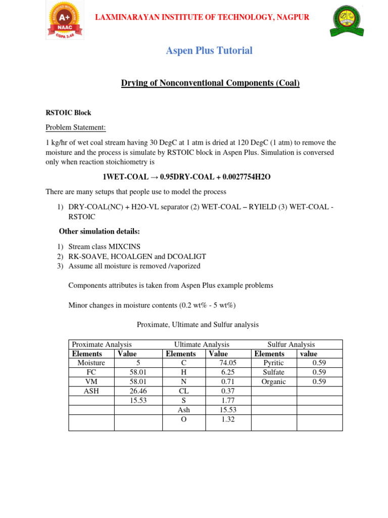 Aspen Plus Tutorial | PDF