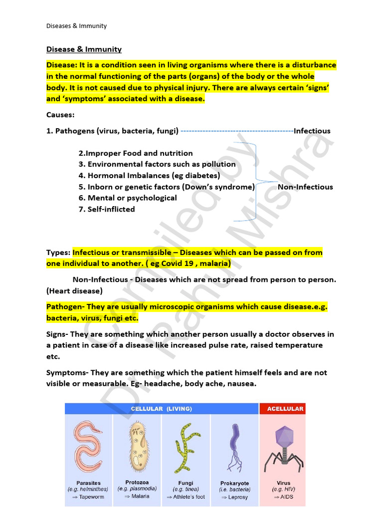 Ch-10 Diseases and Immunity | PDF | Immune System | Vaccines