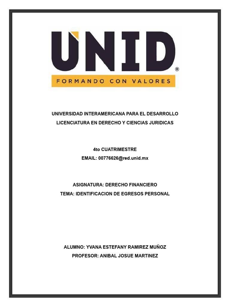 ¿Que Es La Identificacion de Egresos Personales? | PDF