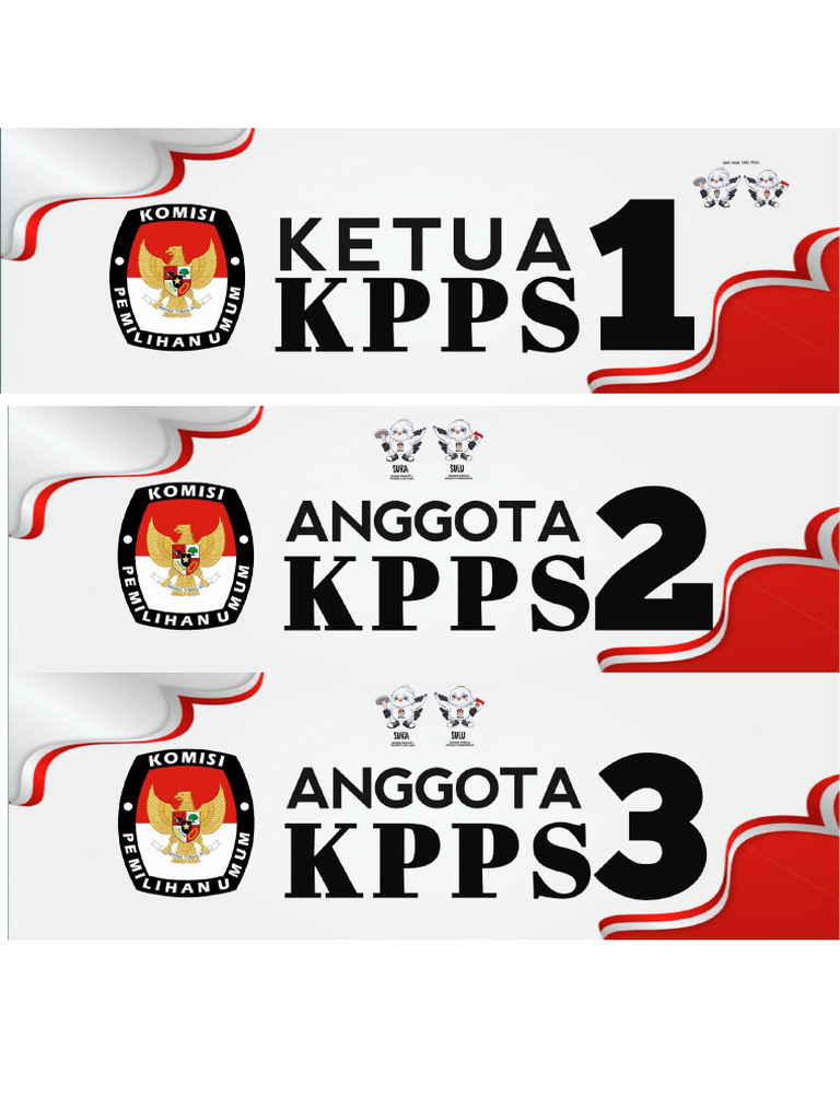 Papan Nama Meja KPPS | PDF