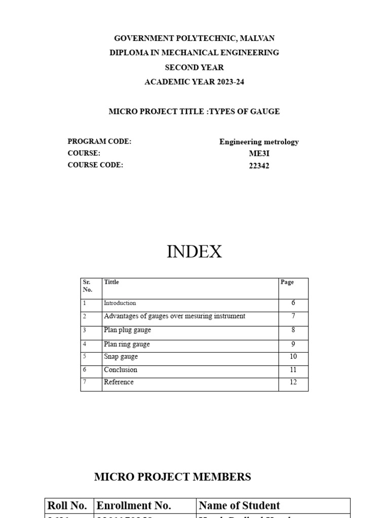 TYPES OF GAUGES PPT | PDF | Engineering Tolerance