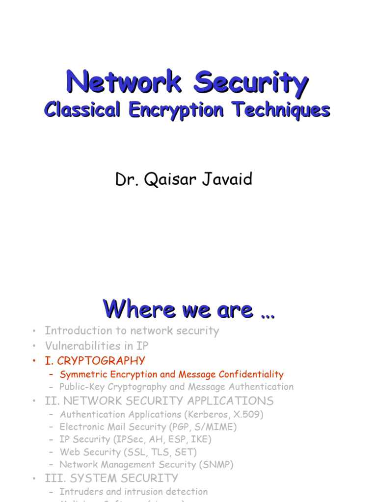 Info Classical Encryption | PDF | Cryptography | Cryptanalysis