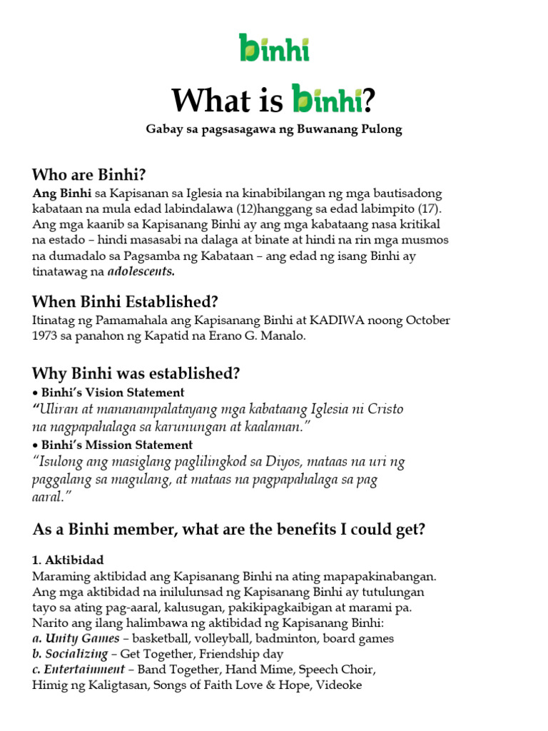 What Is Binhi | PDF