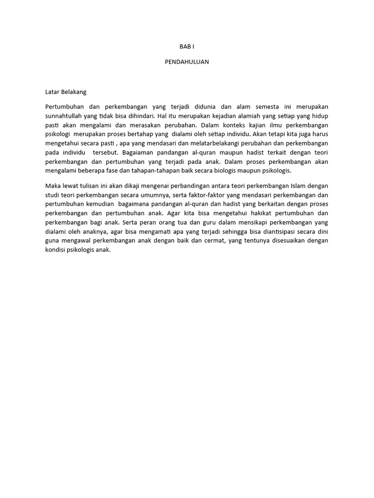 Pertumbuhan Dan Perkembangan Menurut Isl | PDF