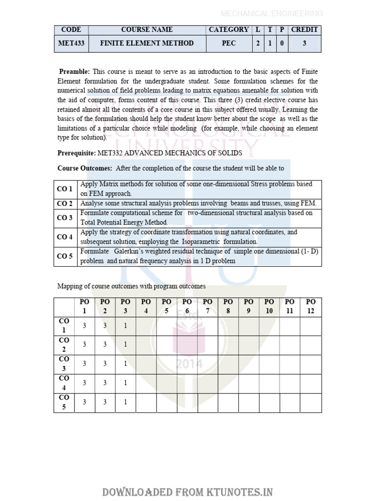 Finite Element Method | PDF | Finite Element Method | Matrix (Mathematics)