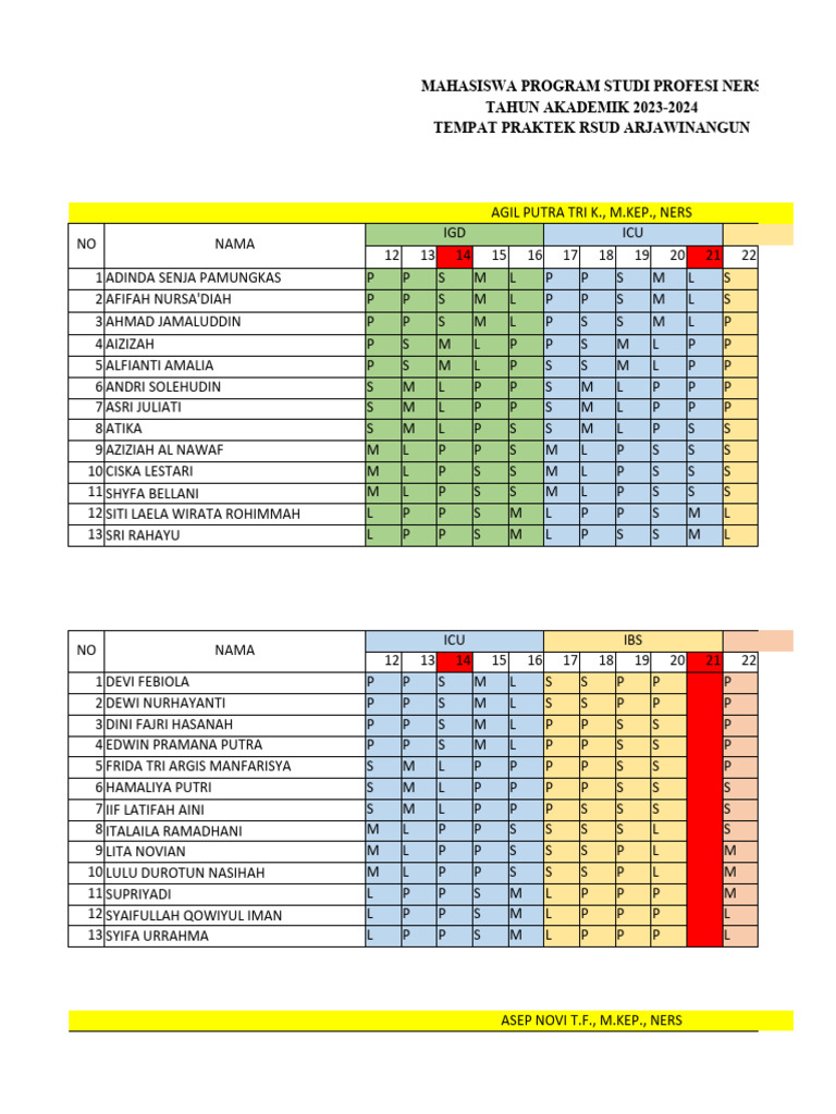 Jadwal Gadar 2024 Fix | PDF