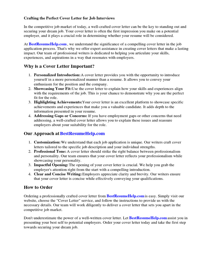 Cover Letter Job Interview | PDF | Résumé | Job Interview