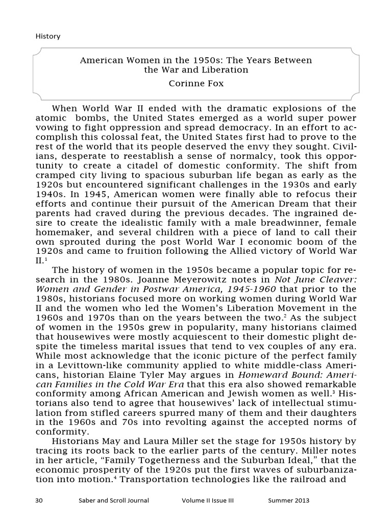1950s American Housewives: Conformity & Change | PDF | Housewife