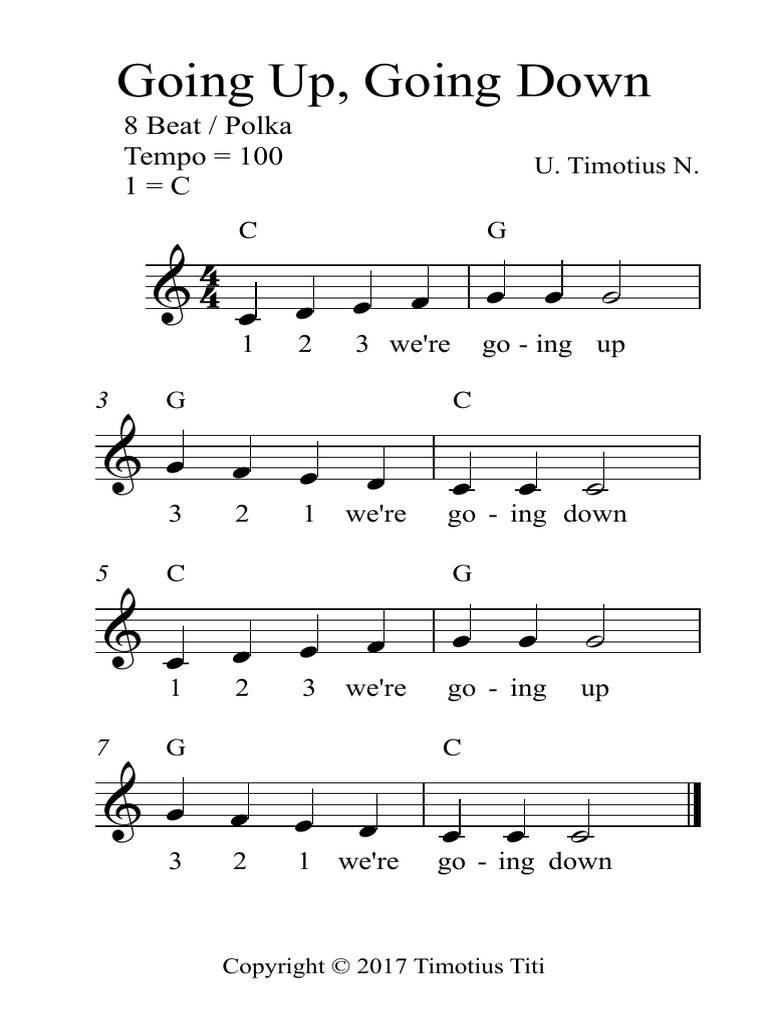 Going Up Going Down - Full Score | PDF