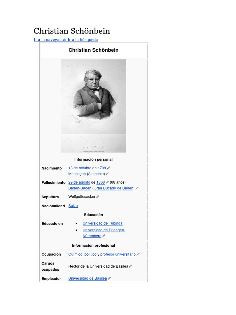 Christian Schönbein | PDF