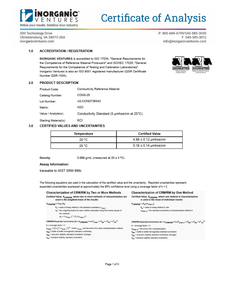 Con5-25 U2-Cond736343 Mca | PDF | Calibration | Metrology