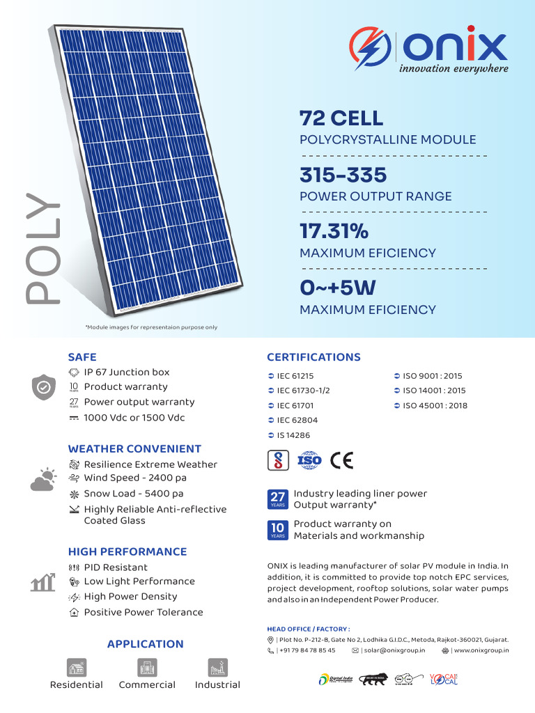 POLY - PANEL DATA SHEET | PDF | Electrical Engineering | Electricity