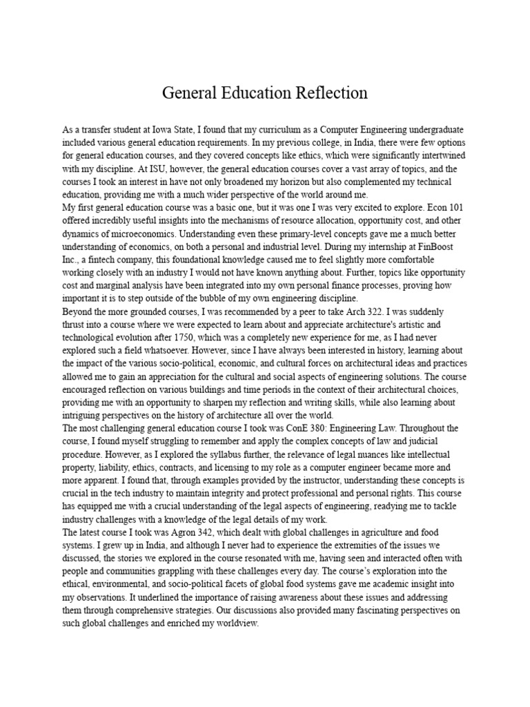 Impact of General Education on Engineering | PDF | Engineering | Curriculum
