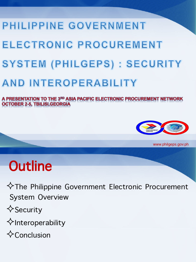 Philippine Government Electronic Procurement System Philgeps Security and Interoperability | PDF ...