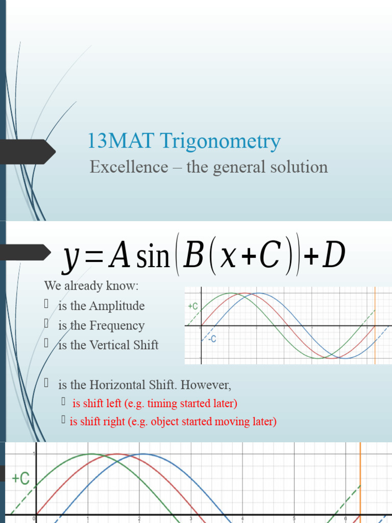 Lesson 6 and 7 Trig Excellence | PDF | Equations | Trigonometry