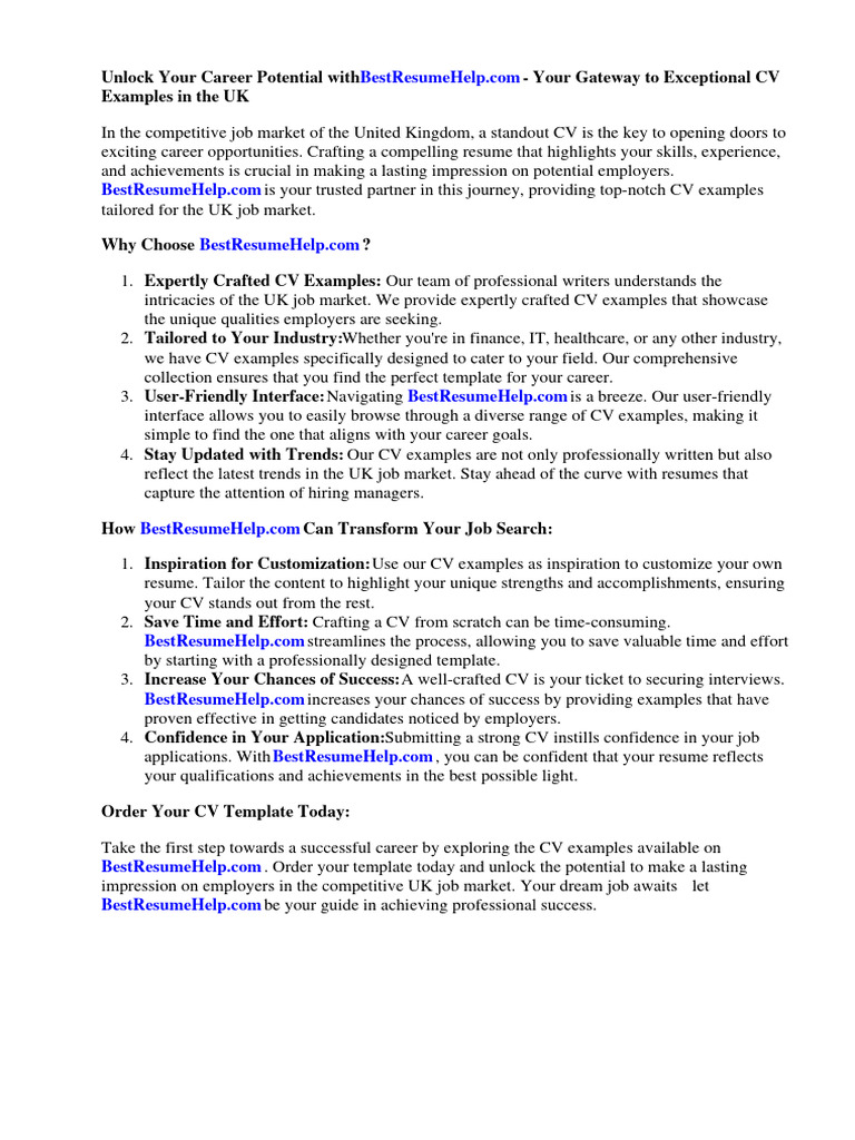 Cv Examples Uk Key Skills | PDF | Résumé