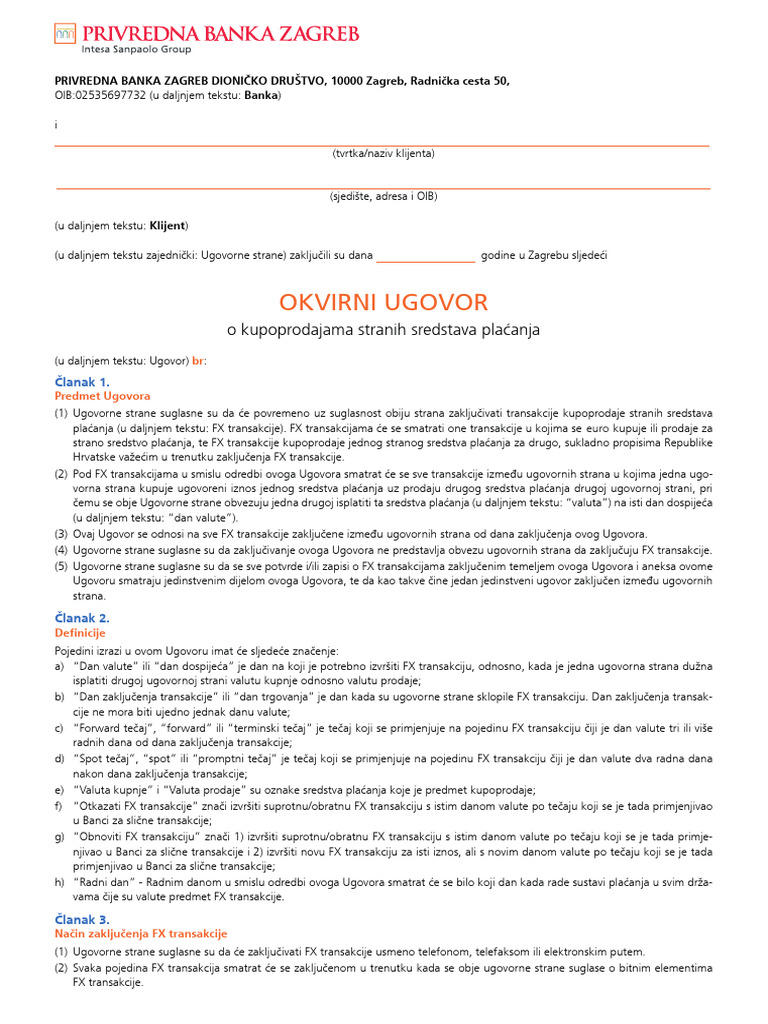 FX - Pravne Osobe I Obrtnici - HR - 2023 - Edit | PDF