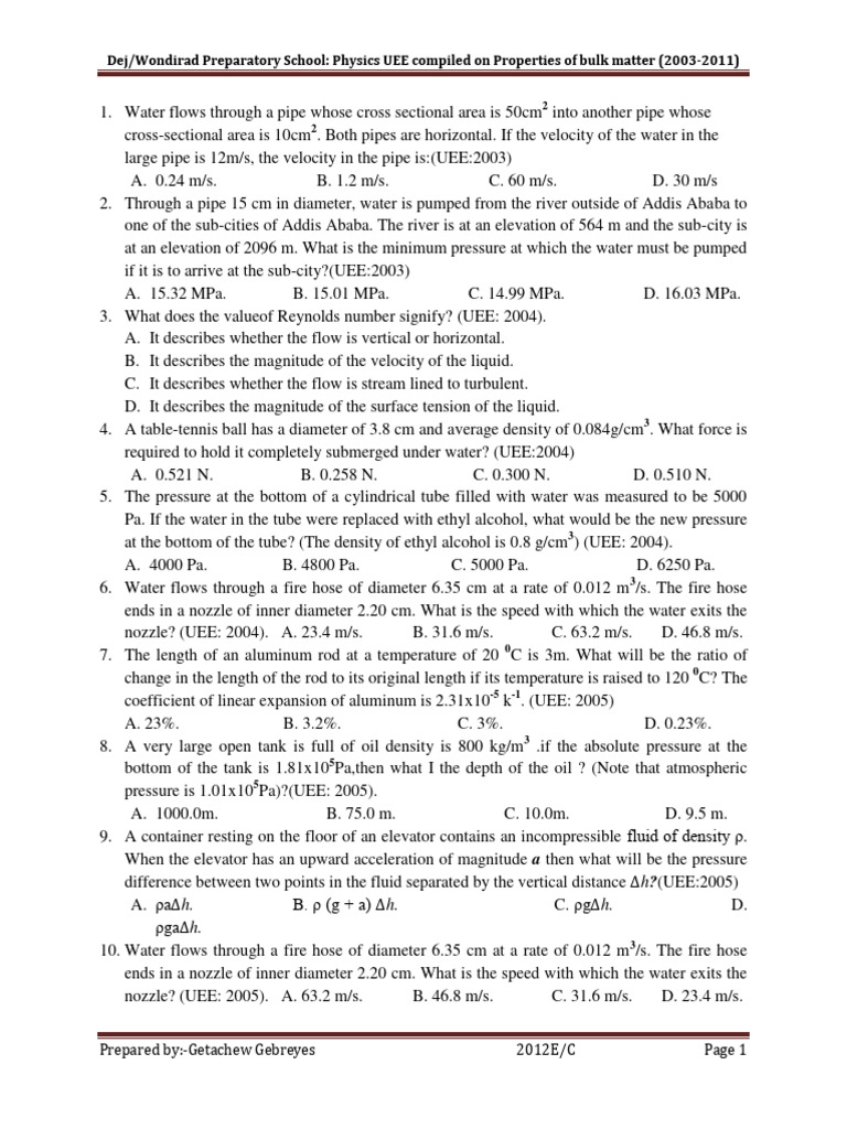 Properties of Bulk Matter in Physics | PDF | Elasticity (Physics ...