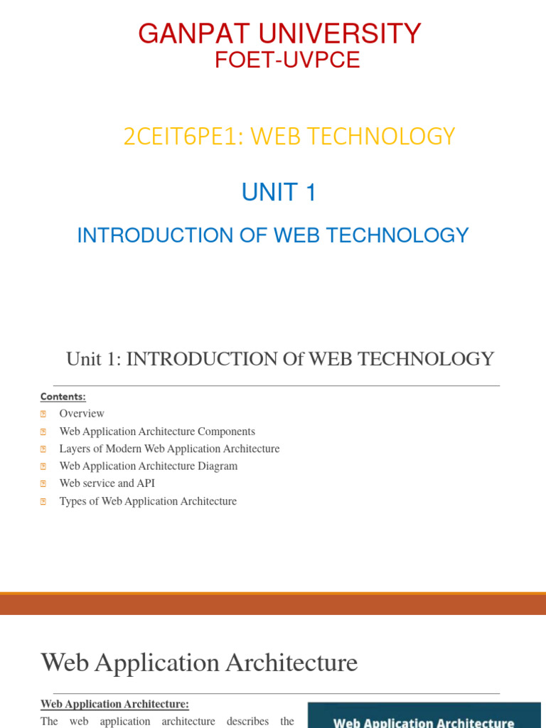 WT Unit-1 | PDF | Web Application | Databases