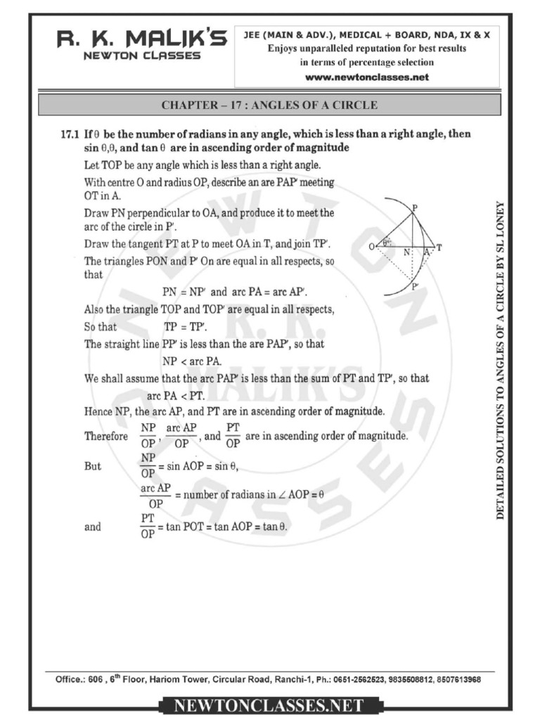 Angles of A Circle | PDF