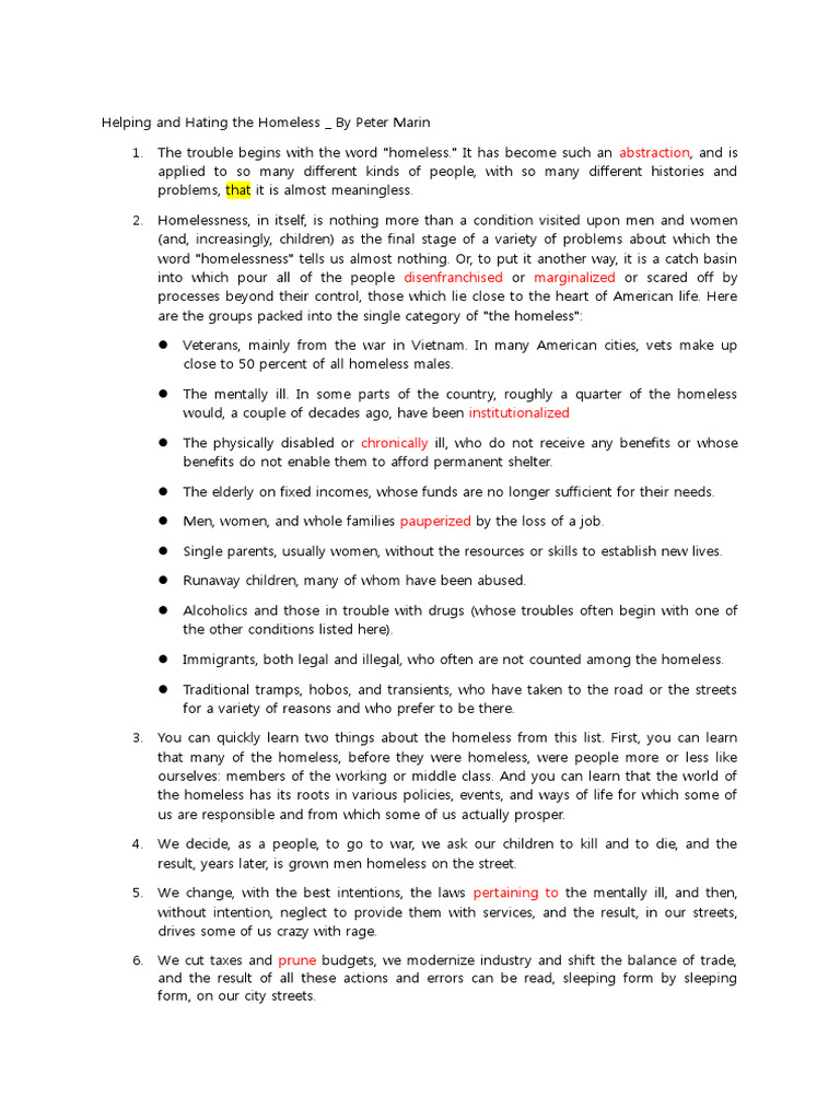 Helping and Hating the Homeless | PDF | Homelessness | Economies