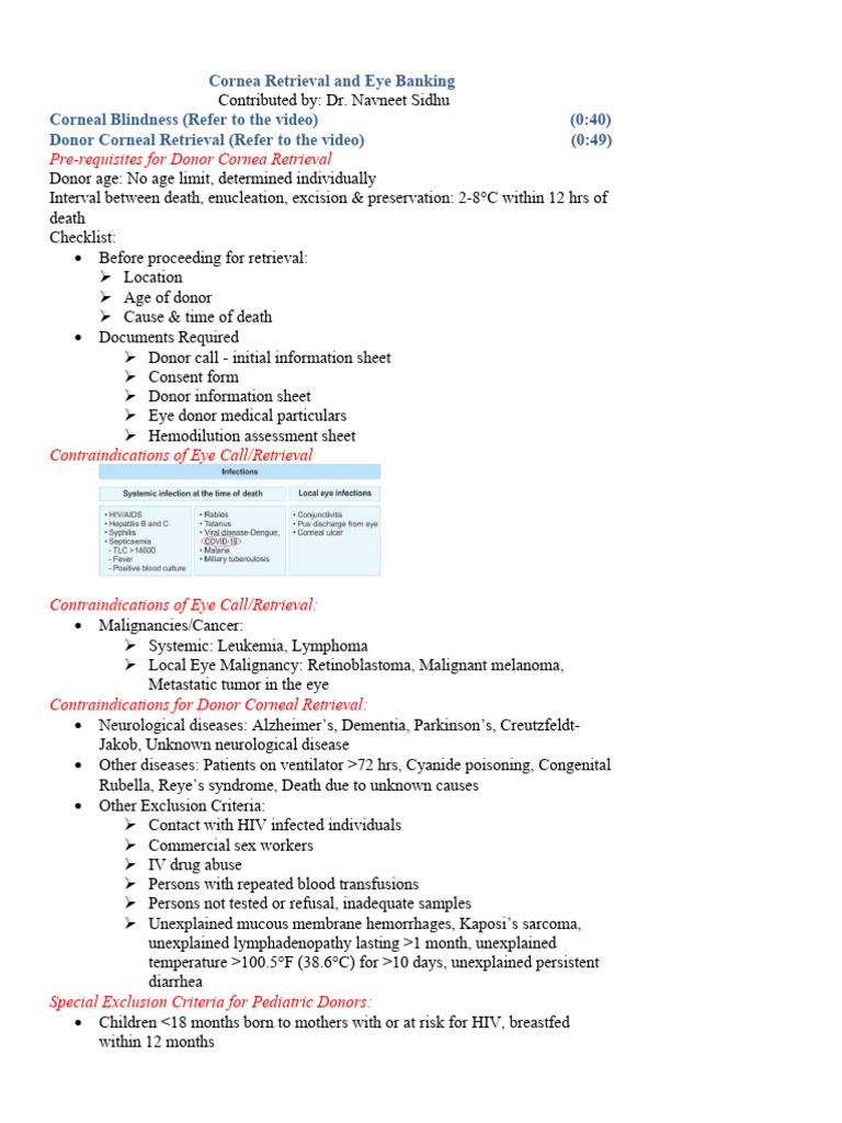 Cornea Retrieval and Eye Bankingg | PDF | Cornea | Medical Specialties
