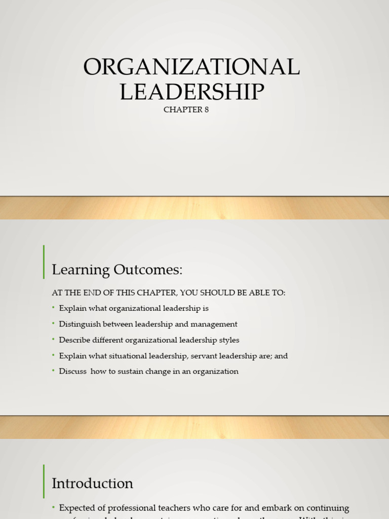 Understanding Organizational Leadership | PDF | Leadership | Cognition