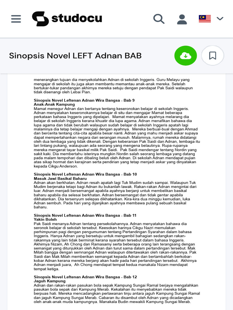 Sinopsis Novel Left Adnan Bab - Sinopsis Novel Leftenan Adnan Wira Bangsa Ikut Bab Sinopsis ...